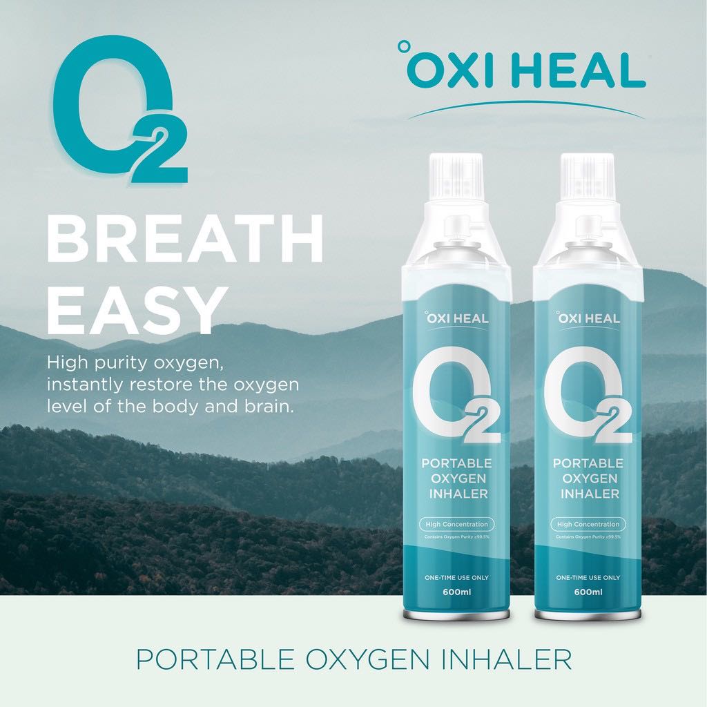 OXIHEAL Portable Oxygen Inhaler 600ML (1 bottle) | Shopee Malaysia