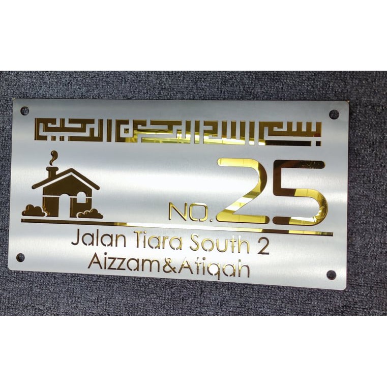 Stainless Steel + Gold Mirror Series Double Layer house plate 白钢j金色镜面 ...