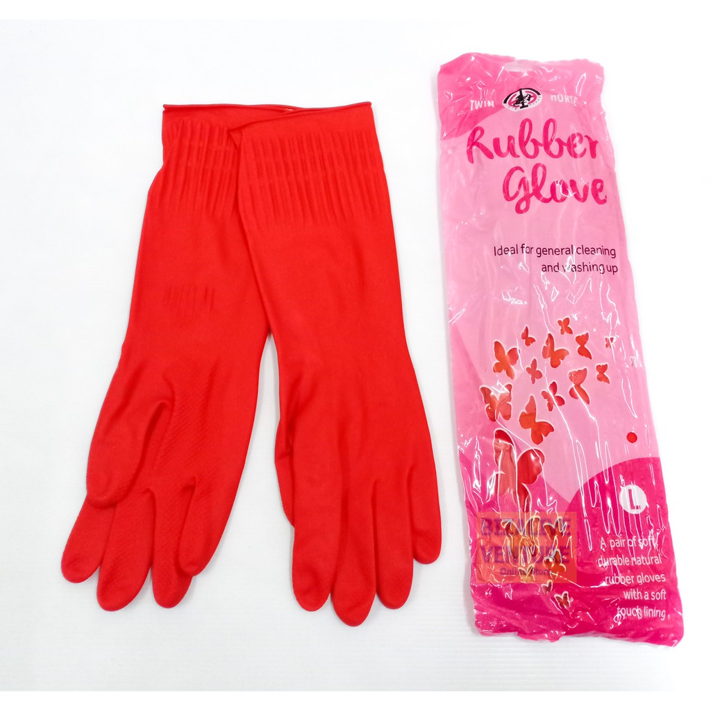 Twin horse High Quality Household Pure Rubber Glove 15" (Sarung tangan ...