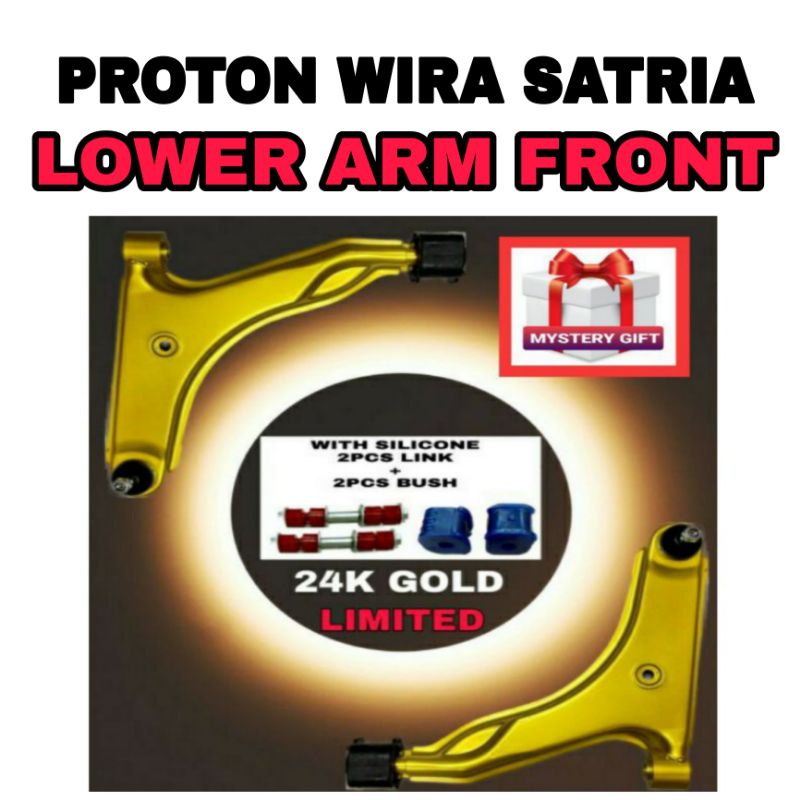 WK PROTON WIRA , SATRIA LOWER ARM FRONT WITH BUSH SILICONE AND SATAY ...