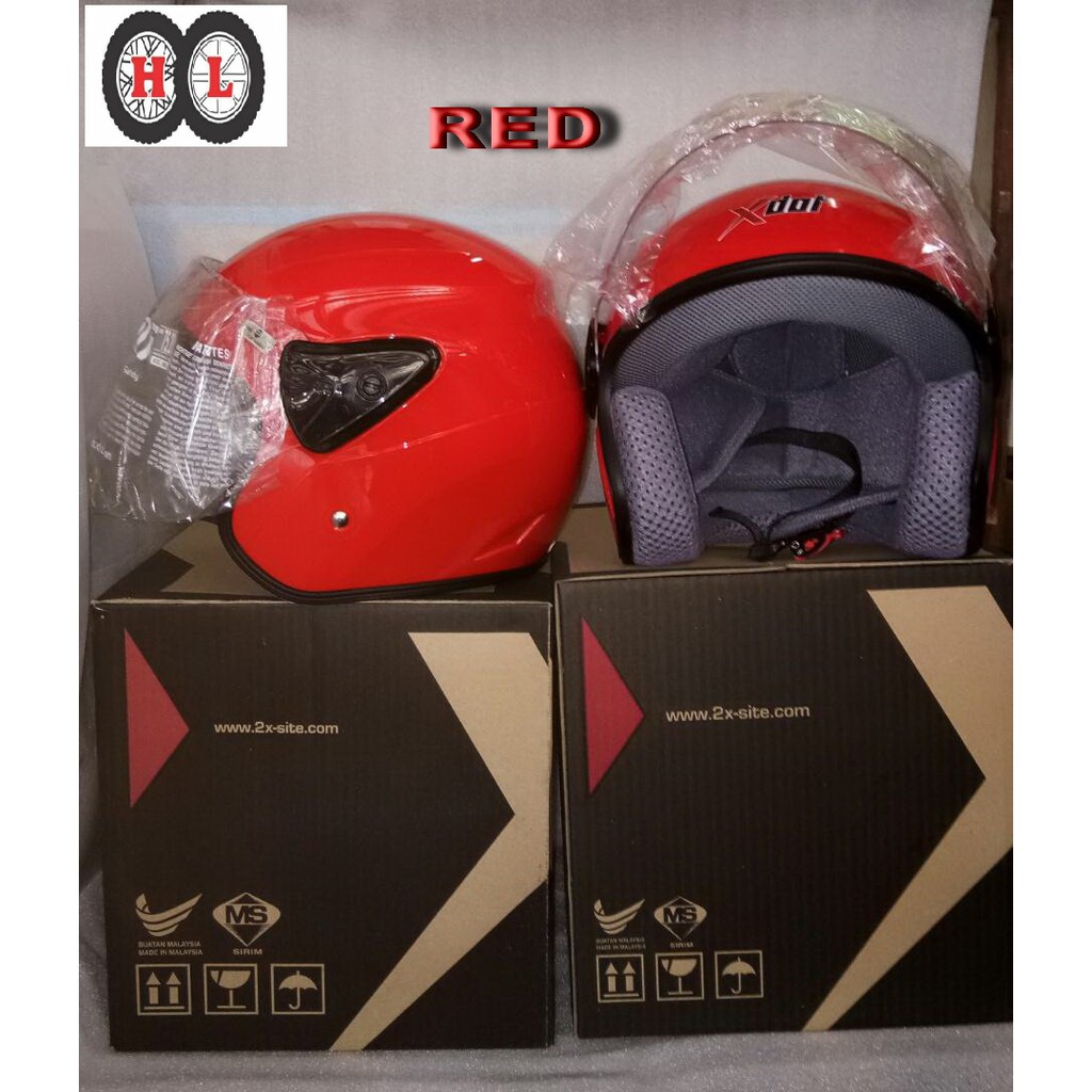 XDOT G618N Visorex Helmet (Helmet Motor Murah siap dgn Visor ) -Size L ...