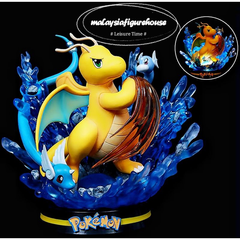 🔥READY STOCK🔥28CM POKEMON EGG DRAGONITE EVOLUTION LIGHT UP COPY RESIN ...