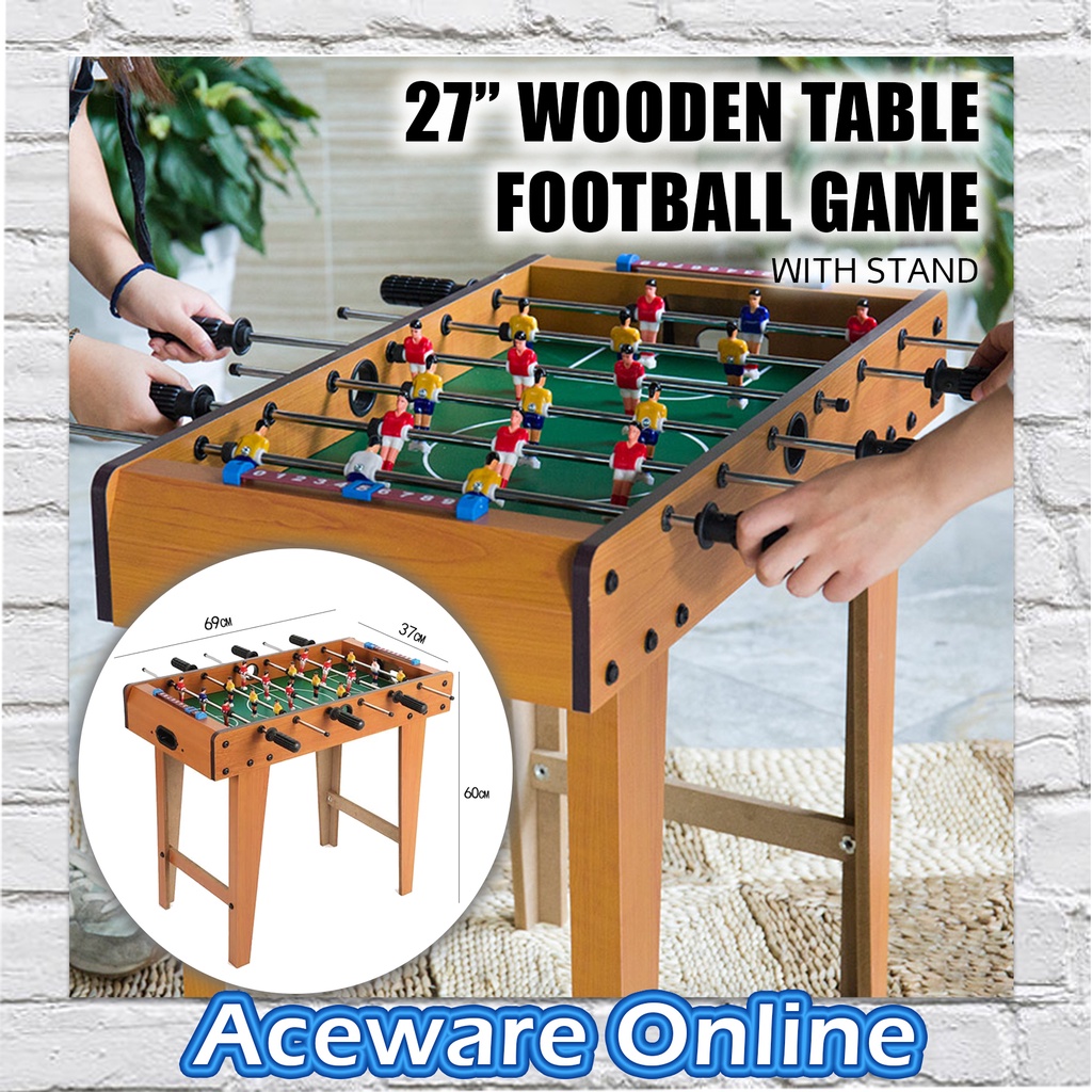 27" WOODEN TABLE FOOTBALL GAME WITH STAND FOOSBALL SOCCER TABLE GAME ...