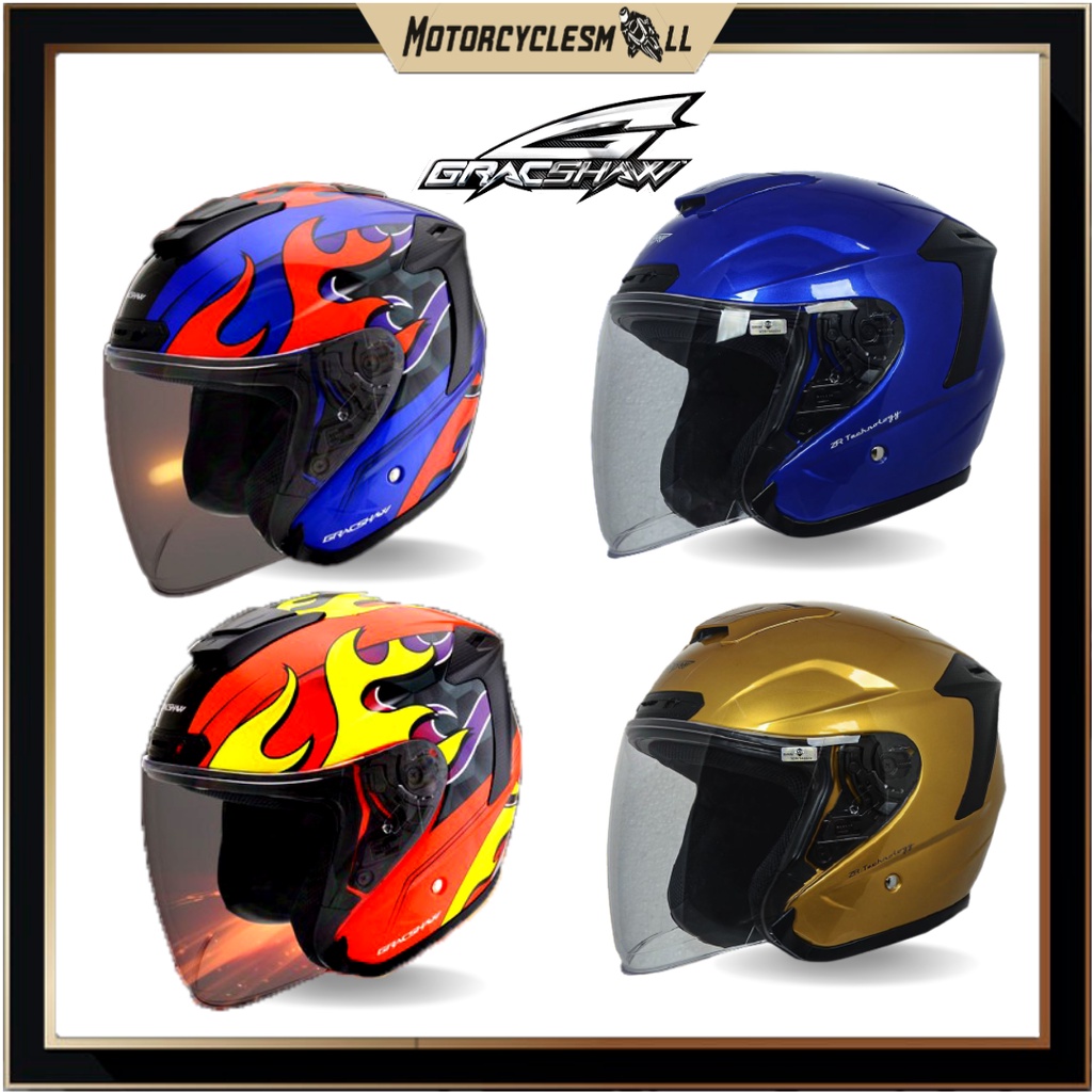 GRACSHAW G838 GAIZER SOLID HELMET | Shopee Malaysia