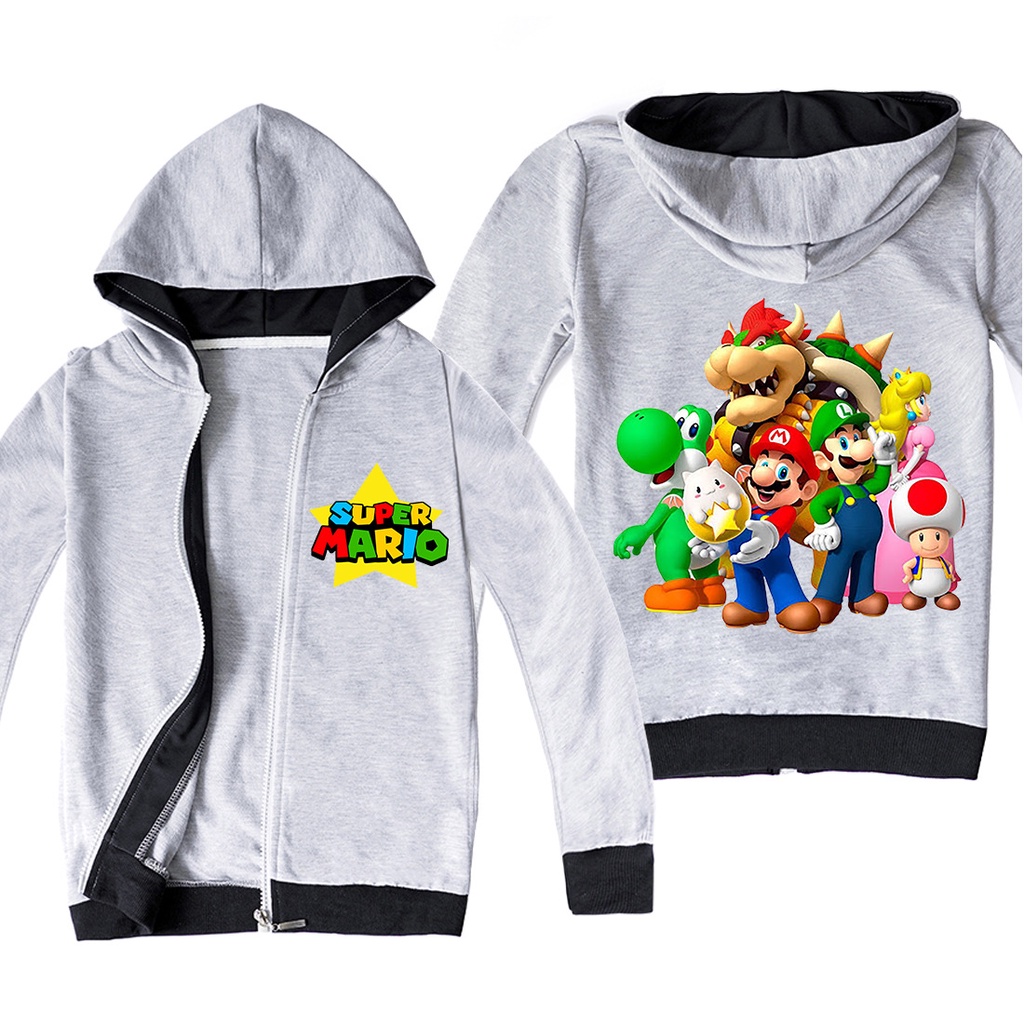 In stock 2020 Hot cartoon Zipper jacket Super Mario super mario spring ...