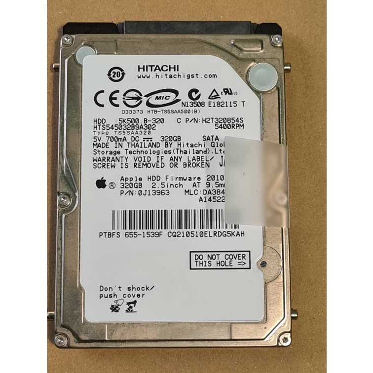 Hitachi HTS545032B9A302 320GB APPEL SATA HDD P/N H2T320854S DA2987 FW ...