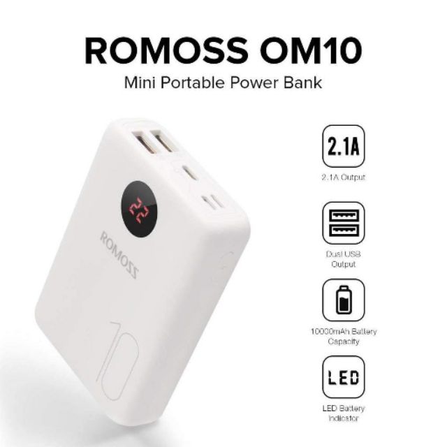 Original Romoss power bank 10000mah🔥🔥 | Shopee Malaysia