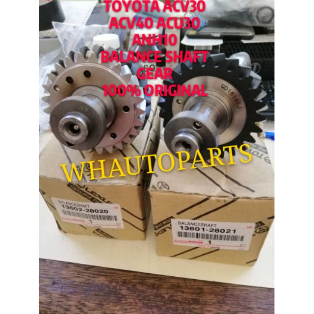 100% ORIGINAL TOYOTA ACV30 ACV40 ACU30 ANH10 BALANCE SHAFT GEAR (13602 ...