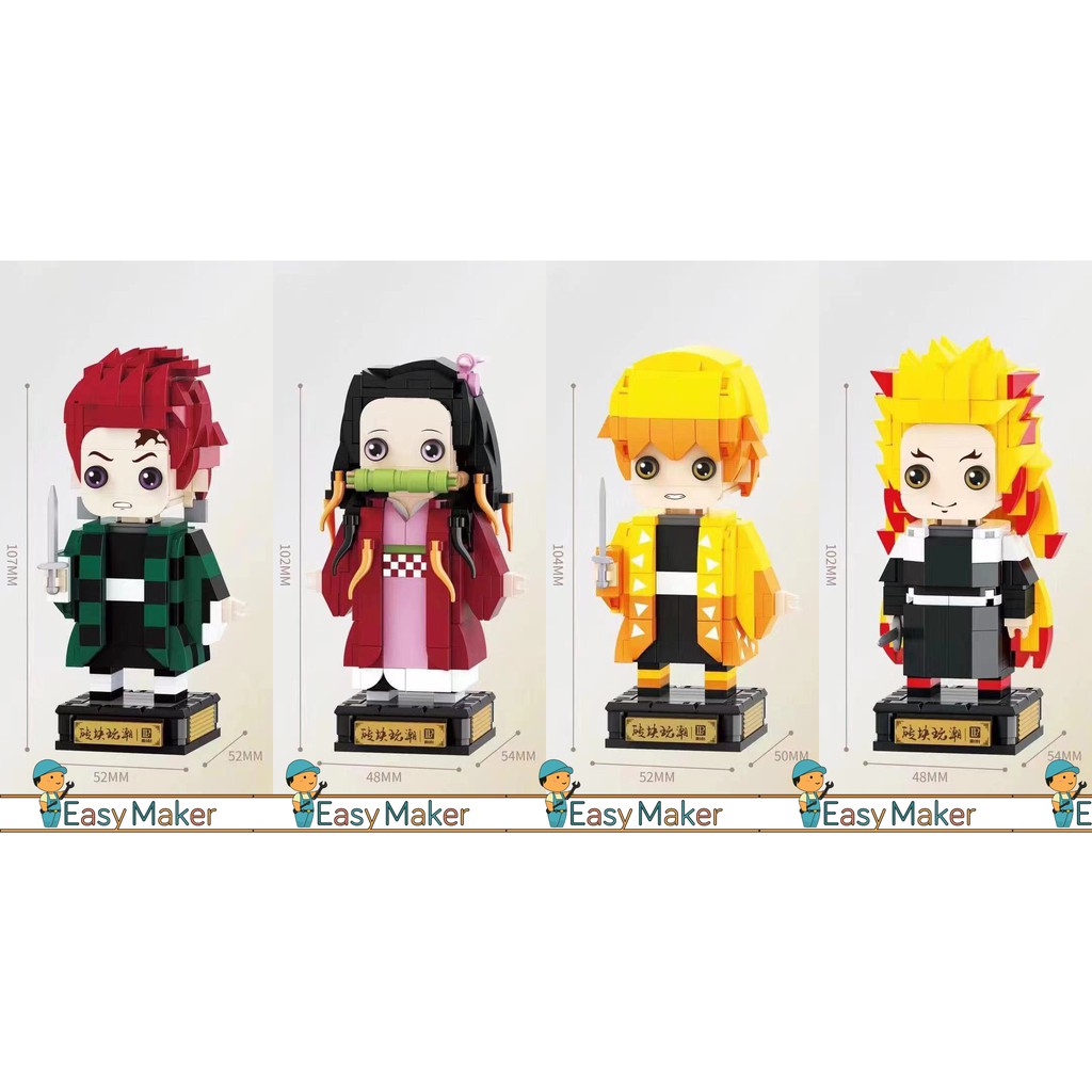 Demon Slayer Block Zenitsu Senjuro Nezuko Tanjiro Collection Brick ...