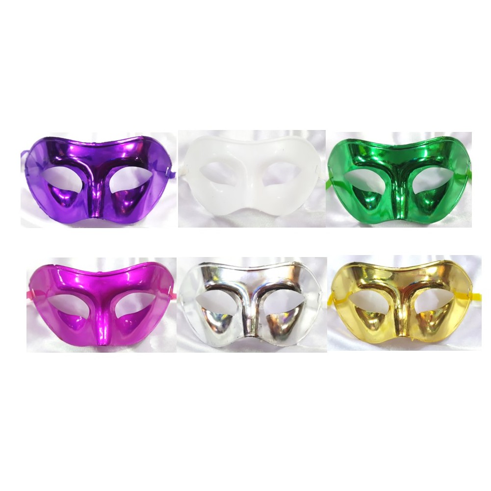 READY STOCK Masquerade Party Mask Plain Colour Flat Party Mask Prom ...