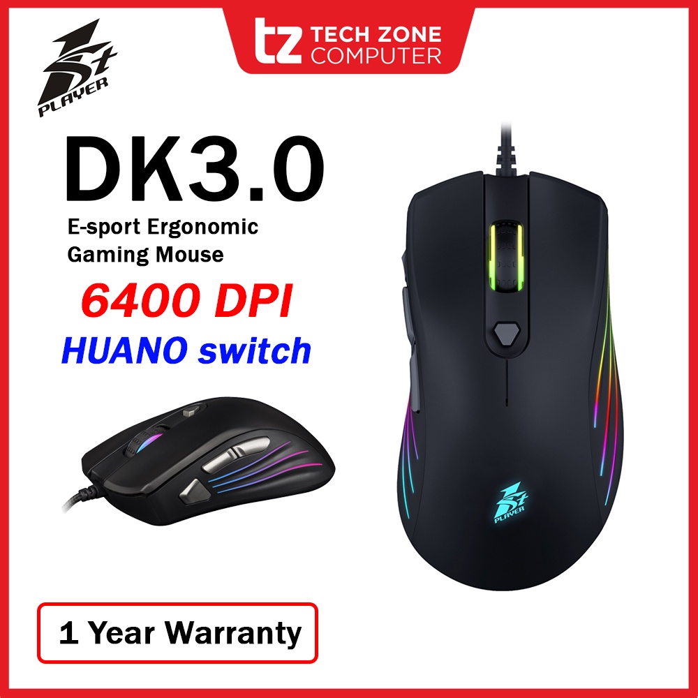 1ST PLAYER DK 3.0 RGB E-sports Gaming Mouse - up to 6400 DPI 1stplayer ...