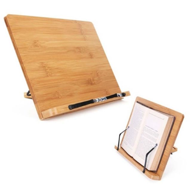 Premium Wooden Book Rest Reading Stands Angle Adjustable Tablet Holders ...