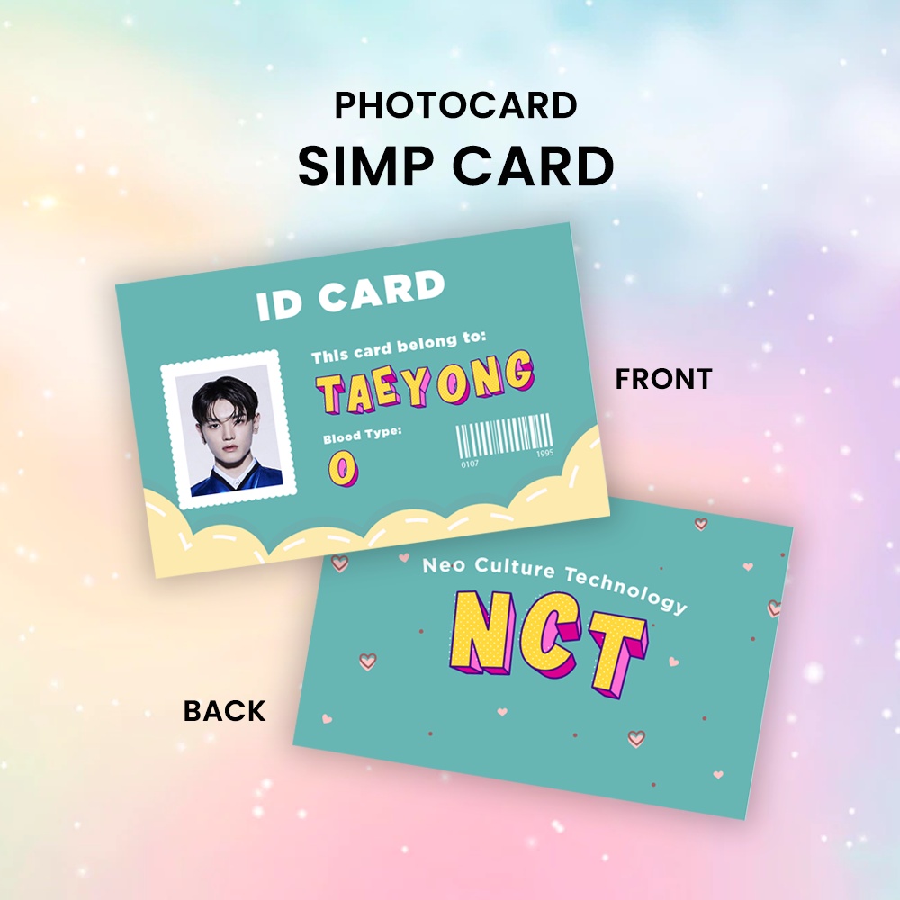Simp ID Card Photocard NCT 2022 Unofficial NCT Dream NCT 127 NCT U WAYV Universe | Shopee Malaysia