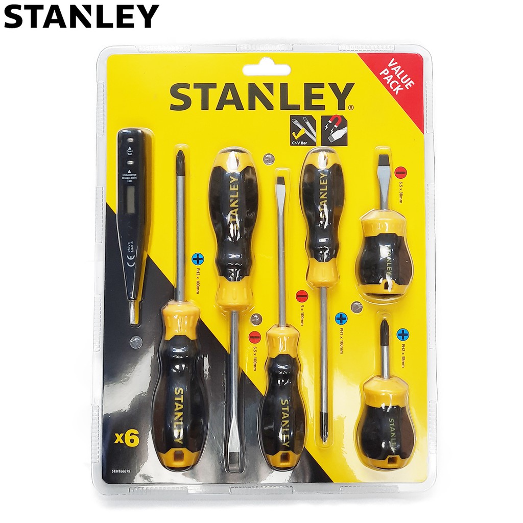 Stanley STMT66679 92-002 Cushion Grip Screwdriver Set 6pcs + Digital ...