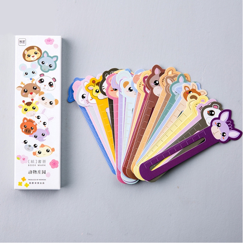 30pcs Cute Animal Farm Paper Bookmark for Book Holder Multifunction ...