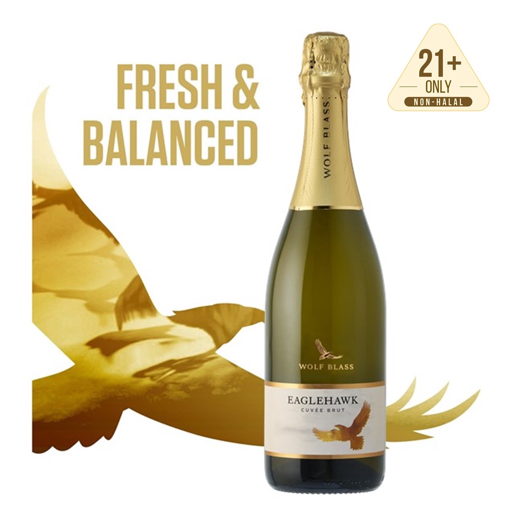 Wolf Blass Eaglehawk Cuvée Brut Australian Sparkling Refreshing (750ml) | Shopee Malaysia