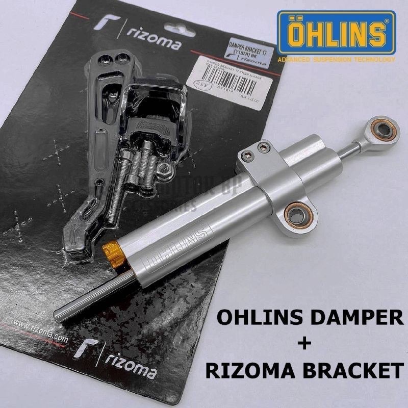 Y15ZR Y16 LC135 OHLINS STEERING DAMPER SIAP DAMPER BRACKET FULL SET 100 ...