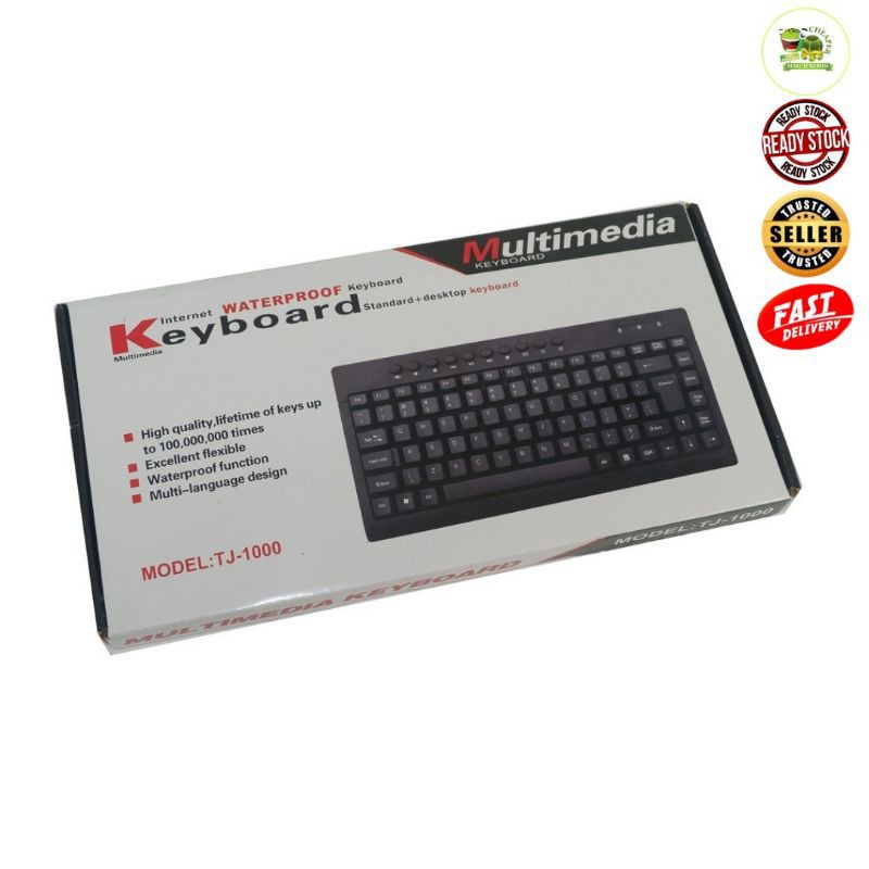 🐢(READY STOCK)WATERPROOF KEYBOARD STANDARD+DESKTOP KEYBOARD (TJ-1000 ...