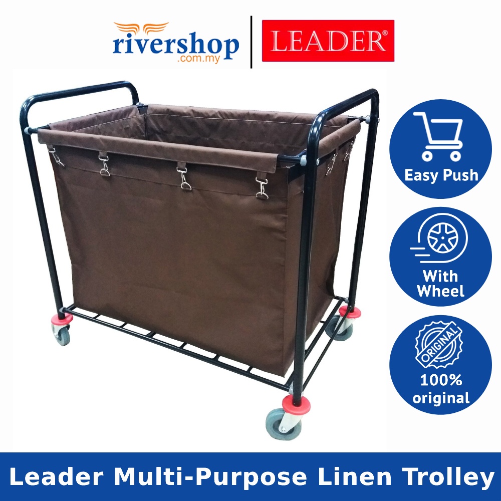 LEADER Powder Coating Soiled Linen Trolley Cart SLT-507/EX(GR)/ Hotel ...
