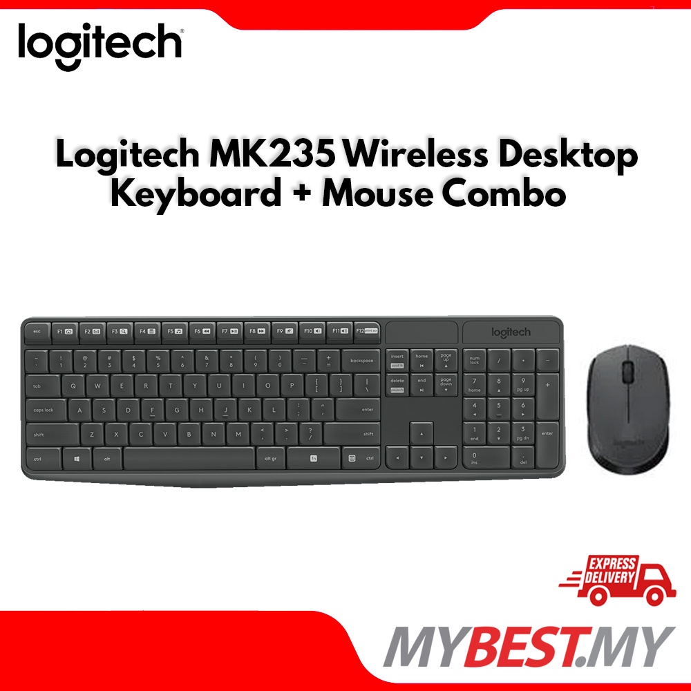 Logitech Mk235 Wireless Combo Keyboard Mouse 920 007937 Shopee