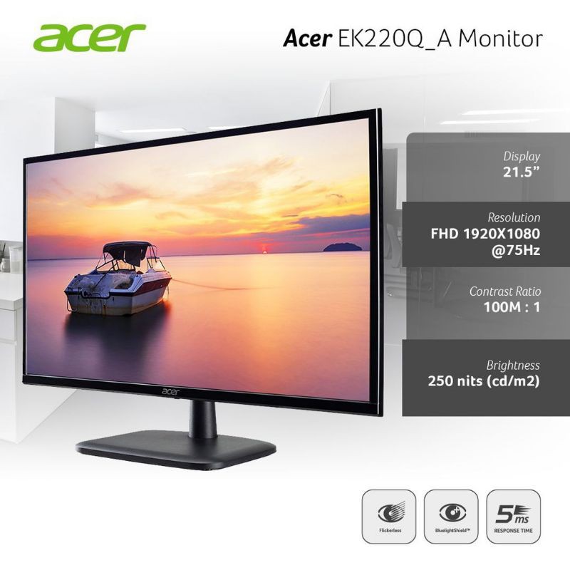 ACER EK220Q abi MONITOR FULL HD (1920x1080) | Shopee Malaysia