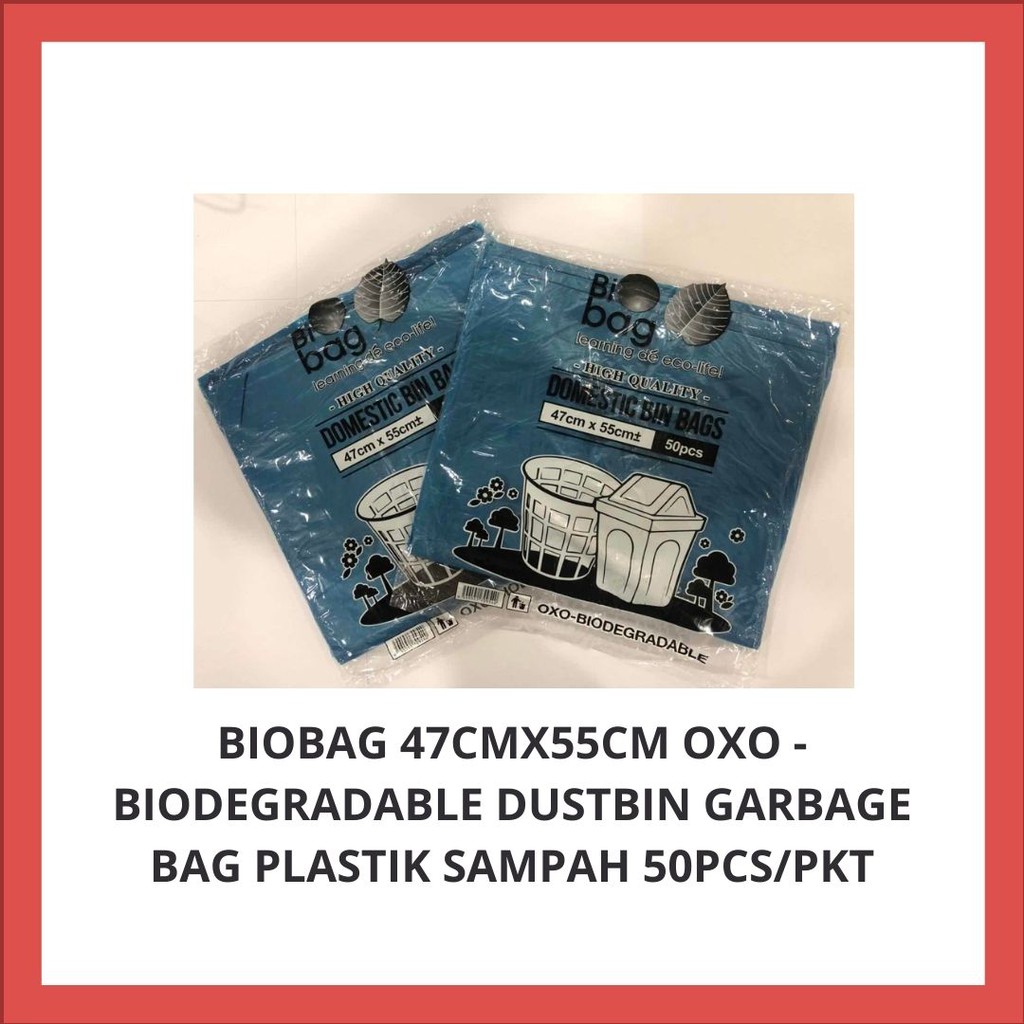 BIOBAG 47CMX55CM OXO - BIODEGRADABLE DUSTBIN GARBAGE BAG PLASTIK SAMPAH ...