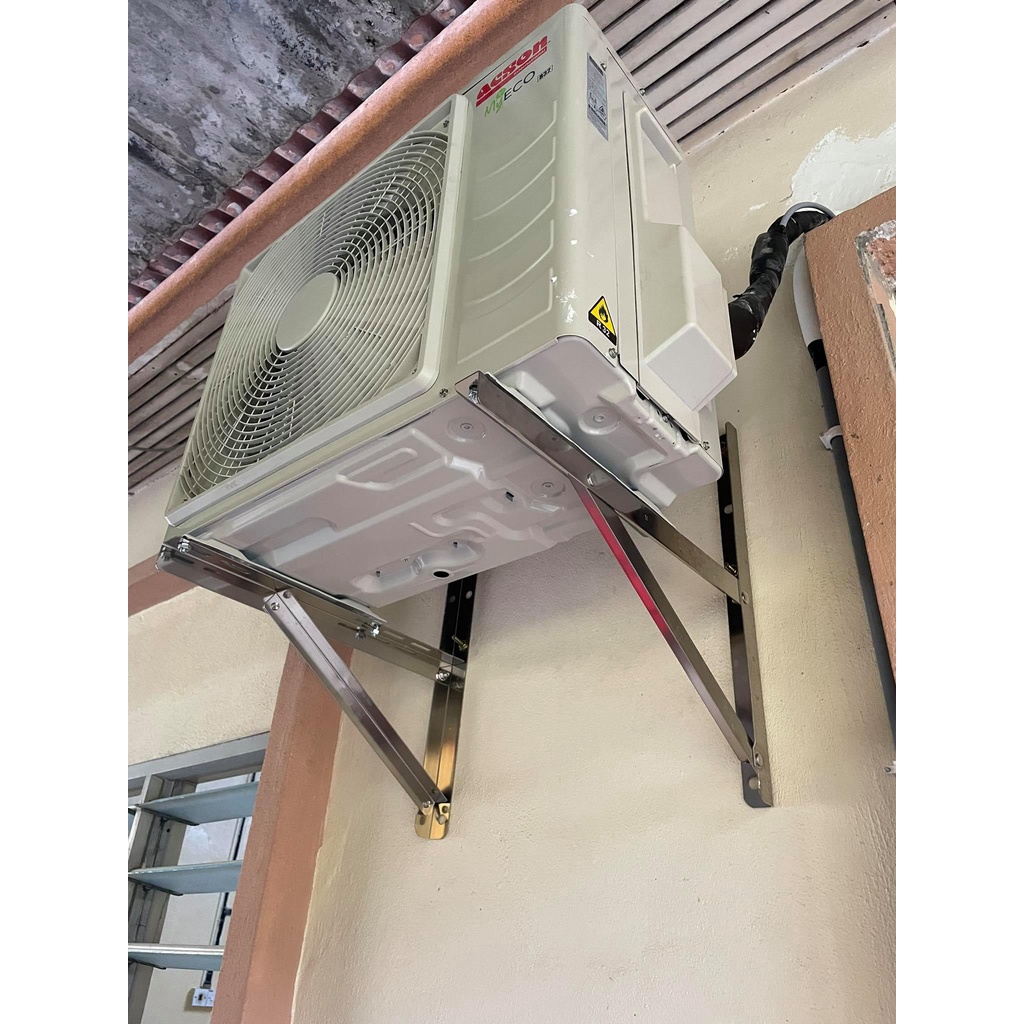 MOUNTING STAND HOLDER AIRCOND ( BESI KAKI DINDING )2PCS 1-3hp STAINLESS ...