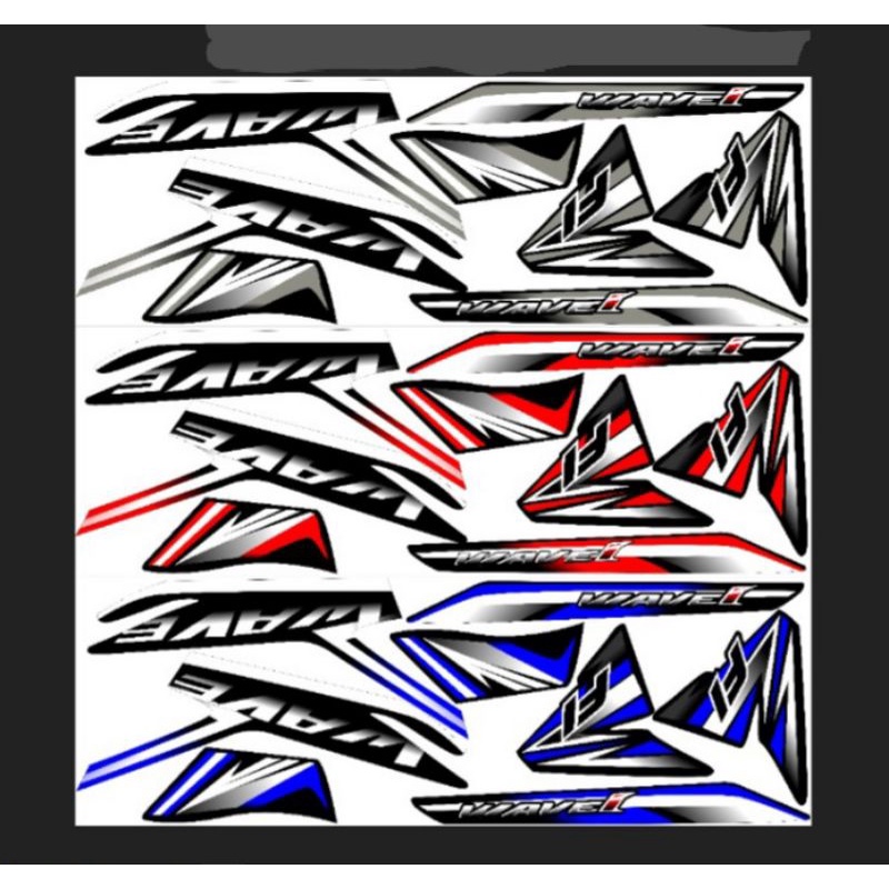 Thailand wave110 striping Sticker Sticker/ Honda wave revo 110 i ...