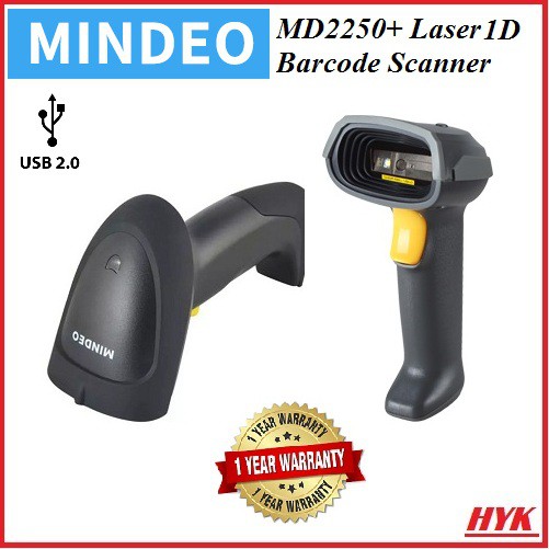 Mindeo MD2250+ 1D Barcode Scanner | Shopee Malaysia
