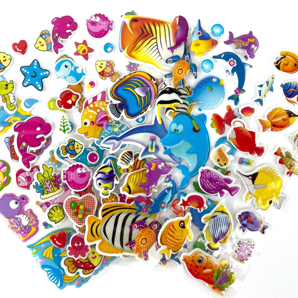 3D Puffy Bubble Stickers Kids Cartoon Fun Bulk Stickers Toddlers ...