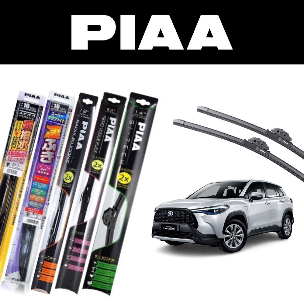 PIAA Toyota Corolla Cross 2021-Present Wiper Si-Tech Super Graphite Aero Vogue Flex Radix ...