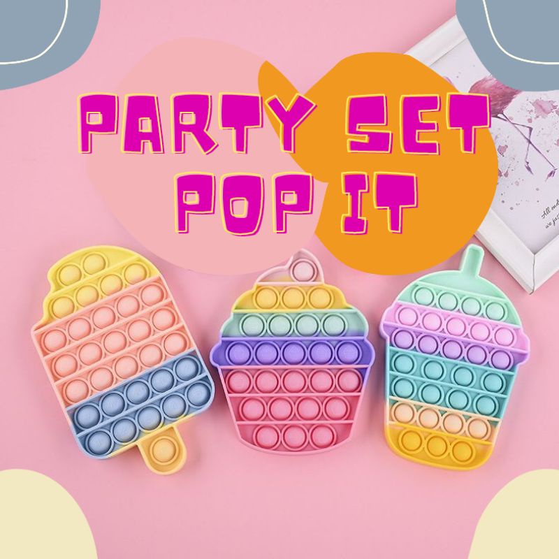 POP IT FIDGET TOY PARTY SET SENSORY BUBBLE (MAINAN POP IT MURAH ...
