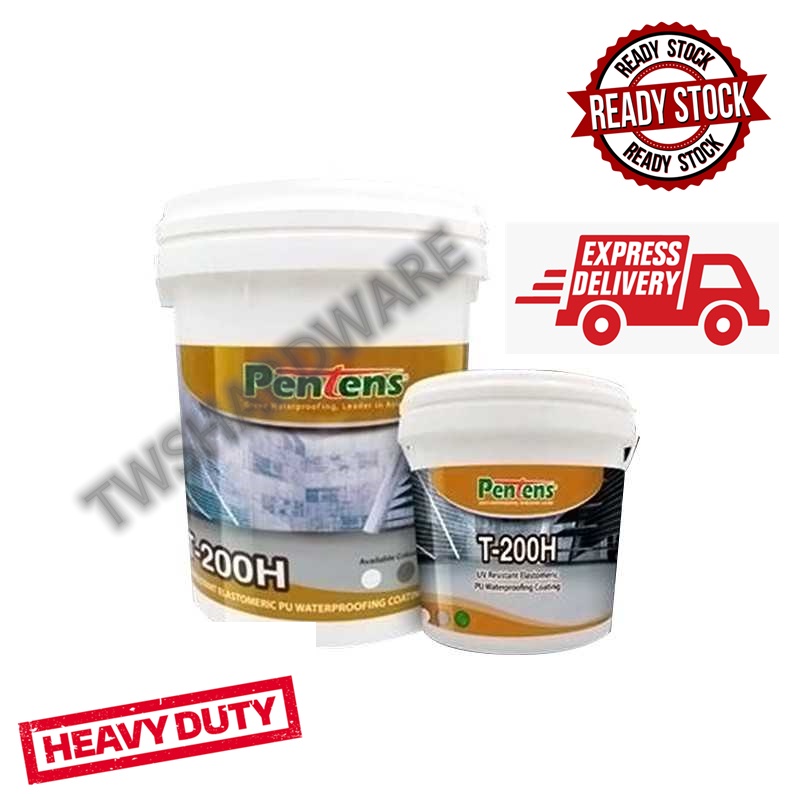 20kg Pentens T-200H UV Resistant Elastomeric Waterproofing Coating 防水涂料 ...