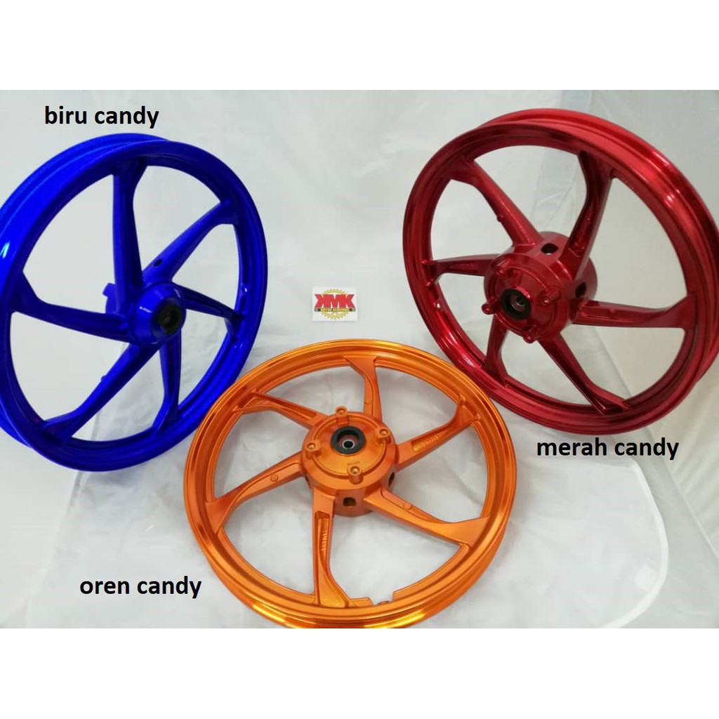 ENKEI SPORT RIM WARNA METALIK CANDY Y125Z Y15 Y15ZR 135LC LAGENDA 115 FI 3 BATANG 6 BATANG ...