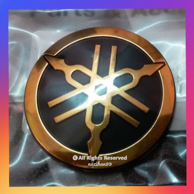 🔥 YAMAHA LOGO EMBLEM SET FOR YAMAHA Y15ZR GOLD (4PCS) | Shopee Malaysia