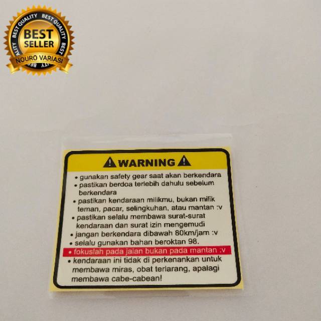Sticker warning MIO THAILAND sticker THAILOOK SUPER LOOK k HIGHT ...
