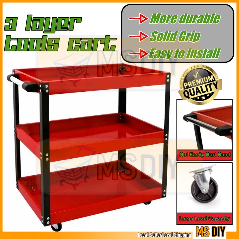 3 Layer Service Cart Tools Trolley Heavy Duty | Shopee Malaysia