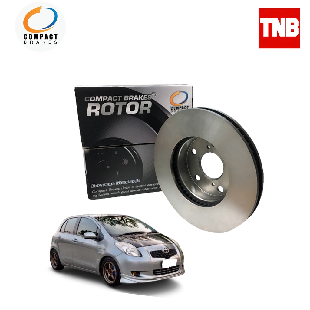 Compact Brakes Disc For Toyota Yaris 2007-2013 Year Only Front And Rear ...