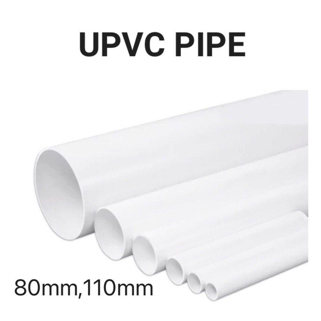 4Feet/4Kaki( 80mm,110mm )UPVC pipe White / Pipe Air UPVC Putih | Shopee ...