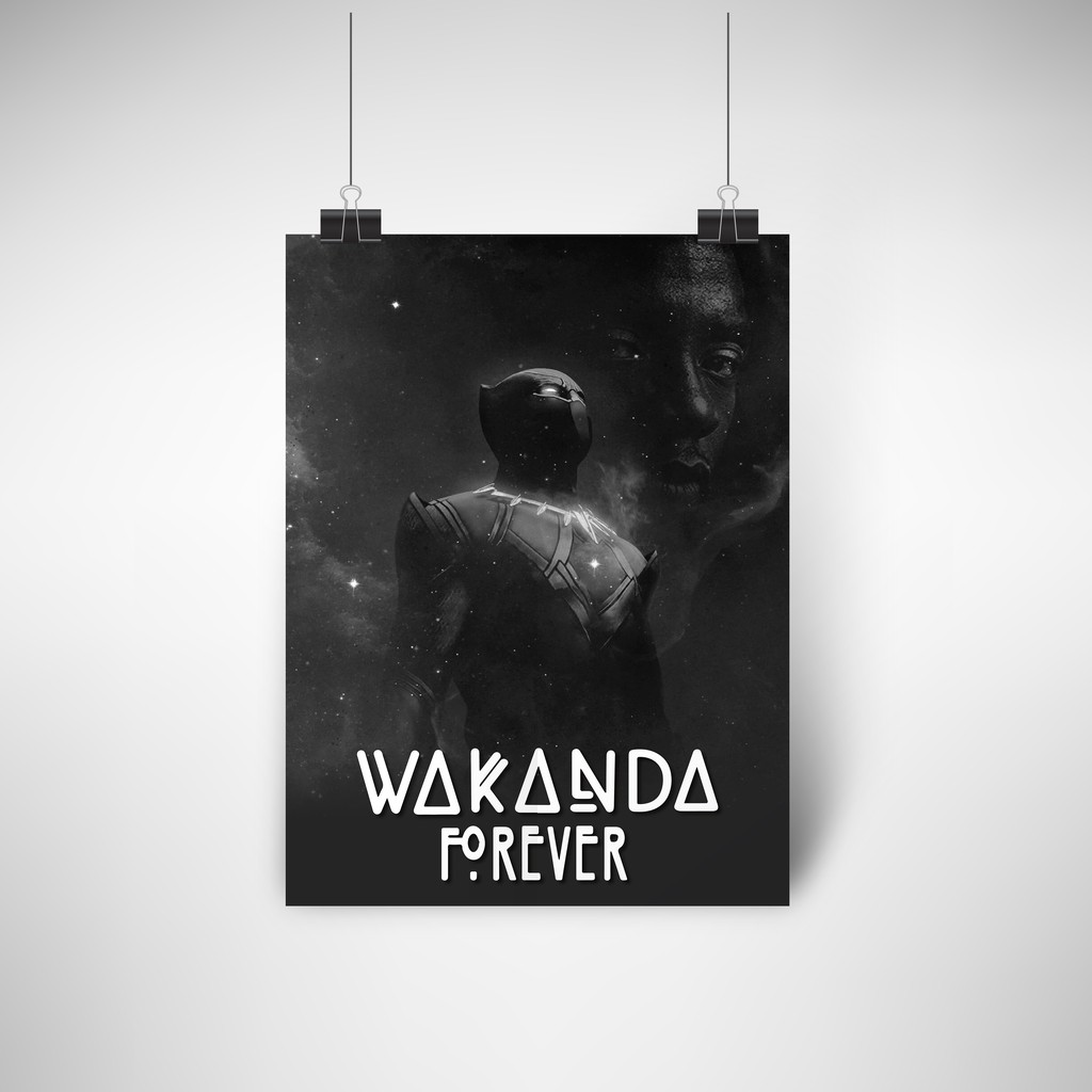 Black Panther Poster Marvel Avengers Chadwick Boseman RIP King Wakanda ...