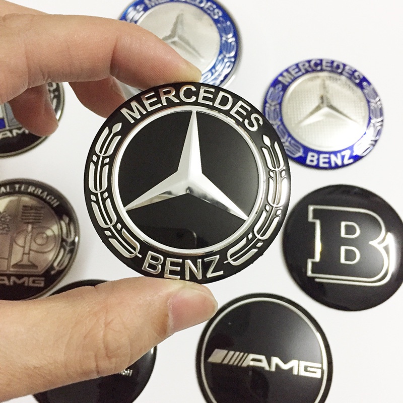 Mercedes-Benz Brabus AMG Apple Tree Interior Center Console Button Sticker & Steering Wheel Logo ...