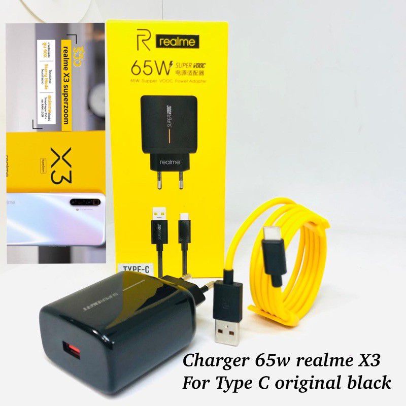 Realme TYPE C SUPER VOOC 65W CHARGER REALME X/ XT/ X2/ 5 PRO | Shopee ...