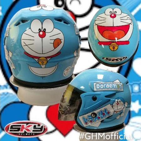 Helmet For Children Aged 3-7 Years SKY Doraemon SNI Character motif ...