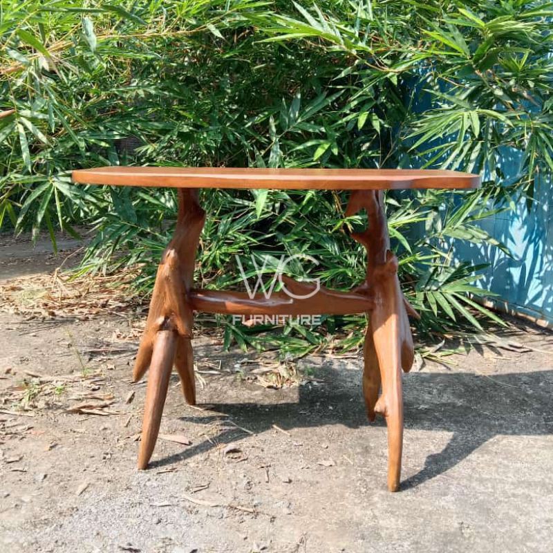 KAYU Guest Table Coffee Table Root Teak Wood Finishing | Shopee Malaysia