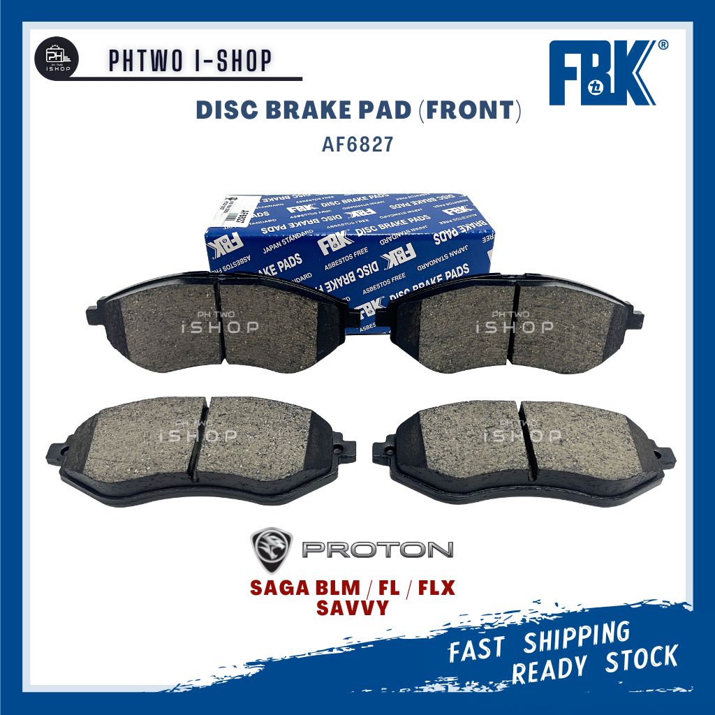 DISC BRAKE PAD (FRONT) - PROTON SAGA BLM / FL / FLX SAVVY FBK AF6827 (1 SET) | Shopee Malaysia