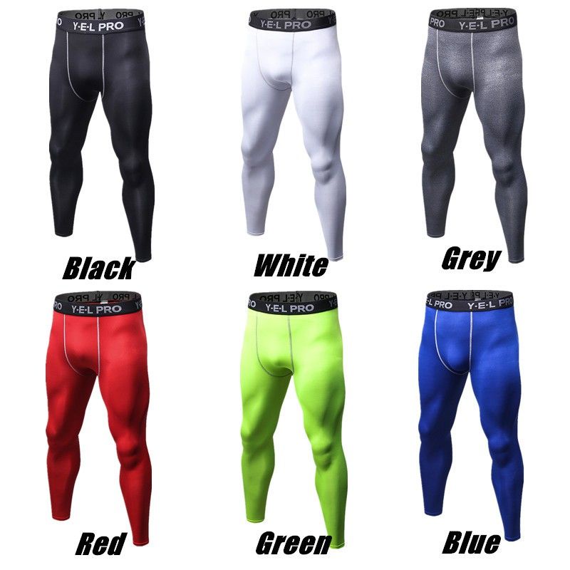 Tight Merah Biru Putih Long Men's Compression Tight Fitness Running ...