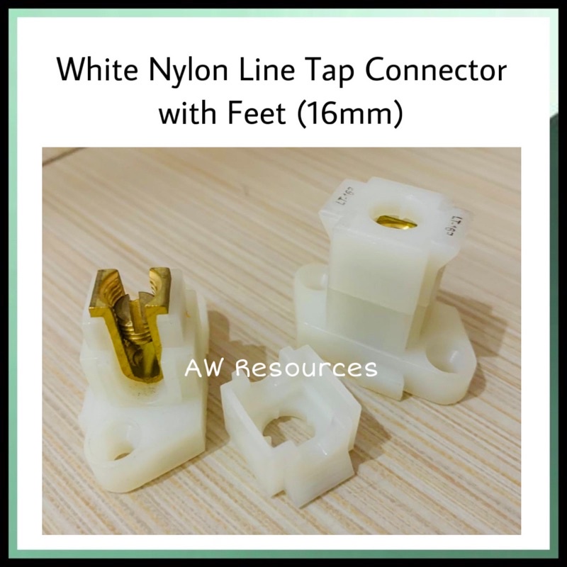 White Nylon Line Tap Connector with Feet 16mm | Shopee Malaysia