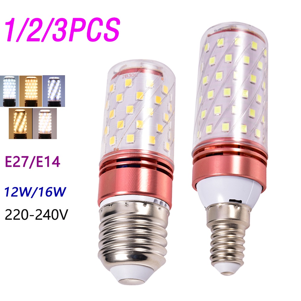 1/2/3PCS Corn Bulb Pendant Light High Brightness E27/E14 LED 12W/16W Tube Lamp AC 220V Corn Bulb ...