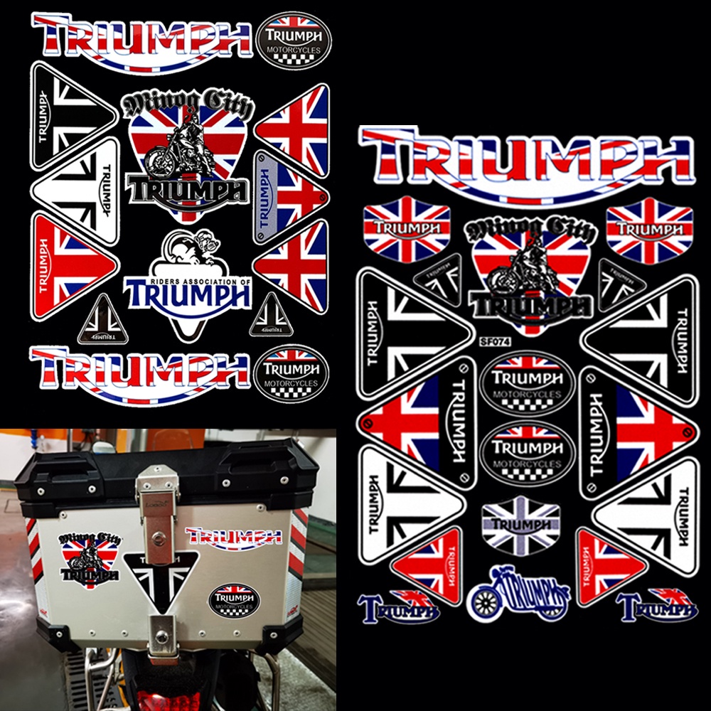 Helmet motorcycle moto bike Reflective Sticker Decal Waterproof for ...