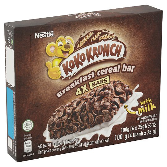 Nestlé Koko Krunch Breakfast Cereal Bar 4 Bars x 25g (100g) | Shopee ...